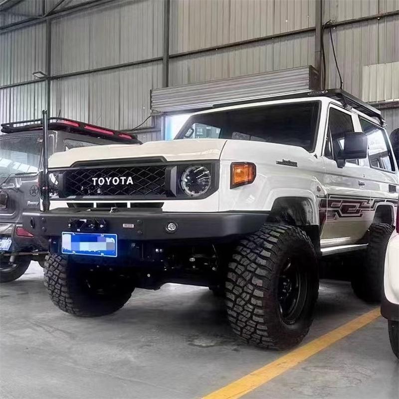 適用於Toyota陸巡LC7系改裝保險桿LC71 LC76前槓競技前槓保險桿-Taobao