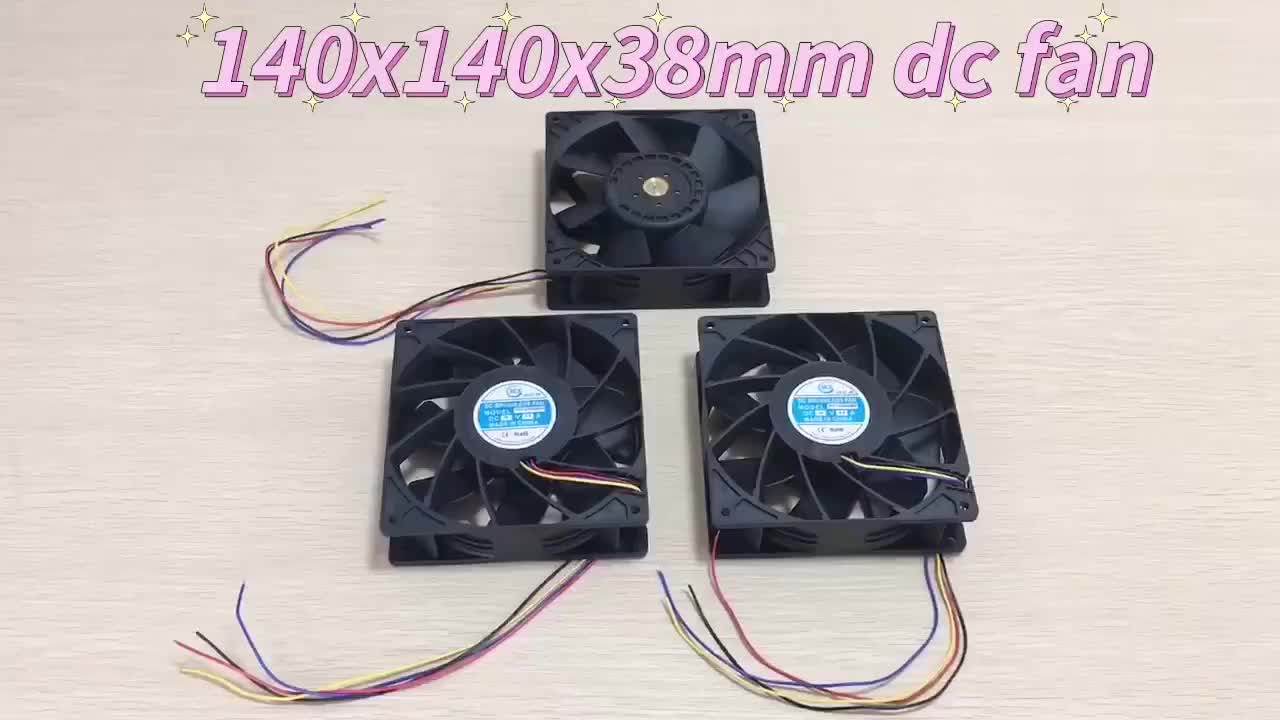 Axial Flow Fans 140*140*38mm 24v Dc Fan Blower Pfm1412de Bldc Brushless ...