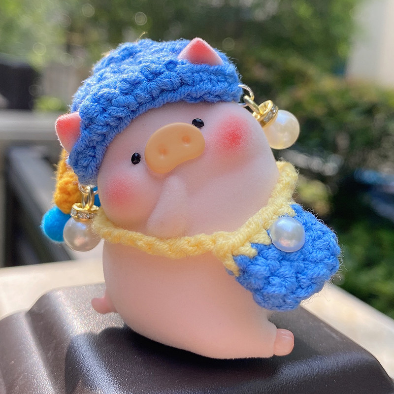 Lulu pig blind box flocking doll on behalf of canned piggy hand-made ...