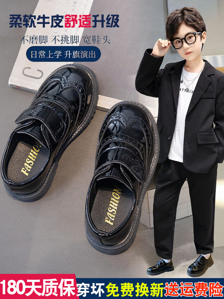 2024 new arrival boys leather shoes: 🌟 Soft-soled spring and autumn ...