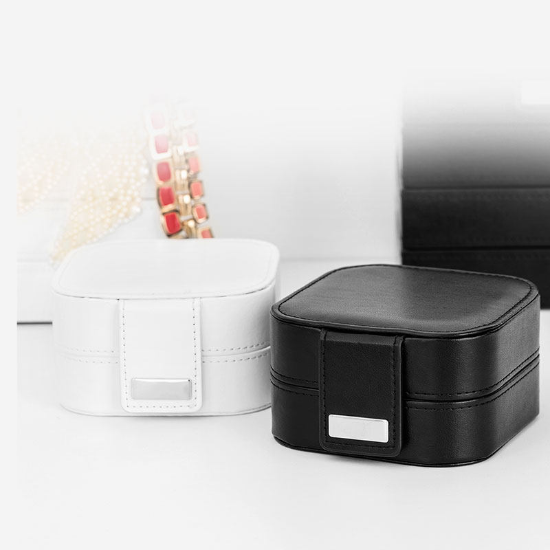 [USD 12.74] MINISO square jewelry box Desktop bedroom dustproof fashion ...