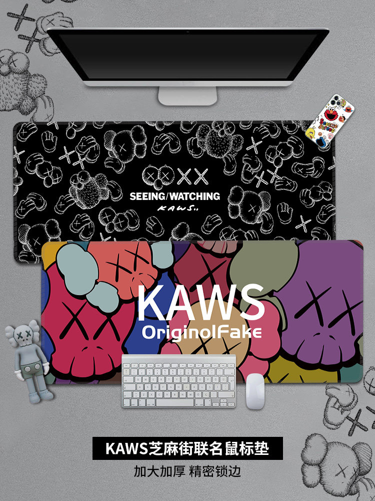 Sesame Street Kaws Extra Large Mouse Pad Lock Edge Game Computer ...