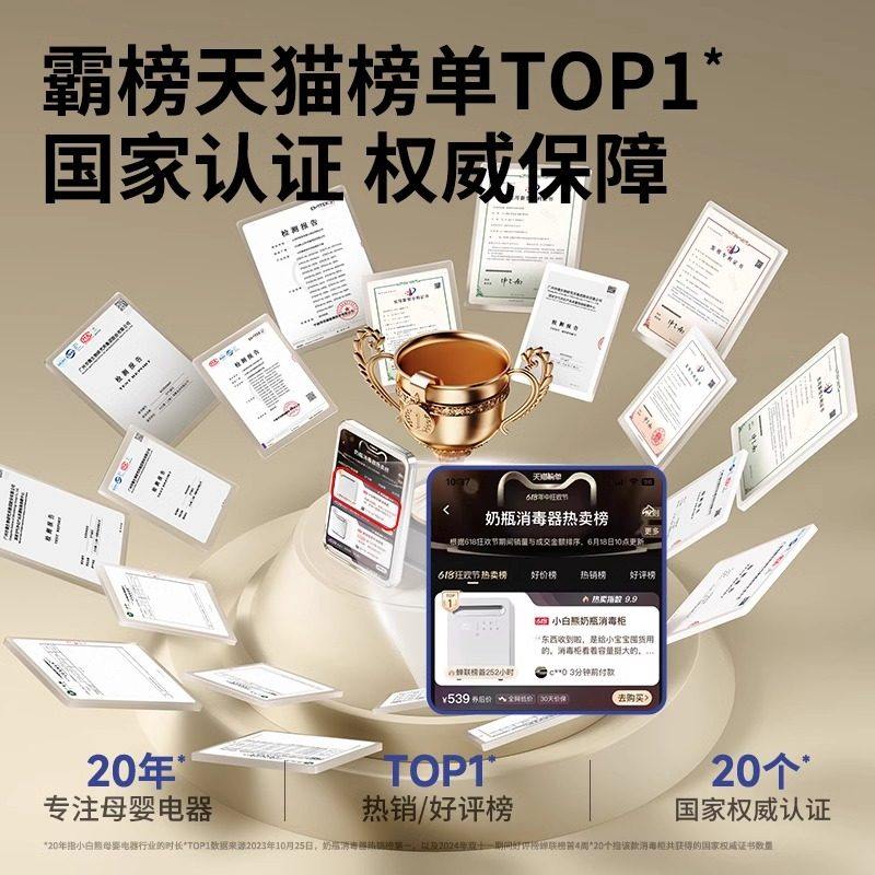 小白熊紫外线消毒柜真香！奶瓶烘干一体机HL2015，新手爸妈必入！-婴儿衣服消毒柜-淘宝百科网