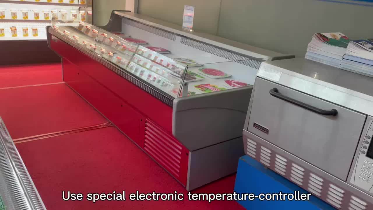 Butcher Meat Display Chiller Fish Display Refrigerator Counter Meat ...