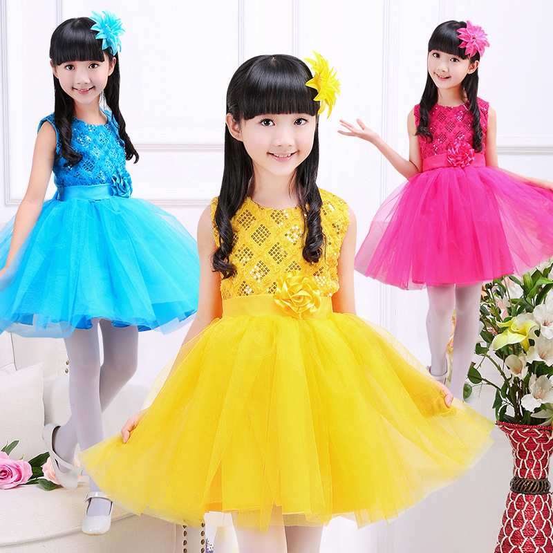 girls princess ballet chorus dresses Girls costume children sequins ...