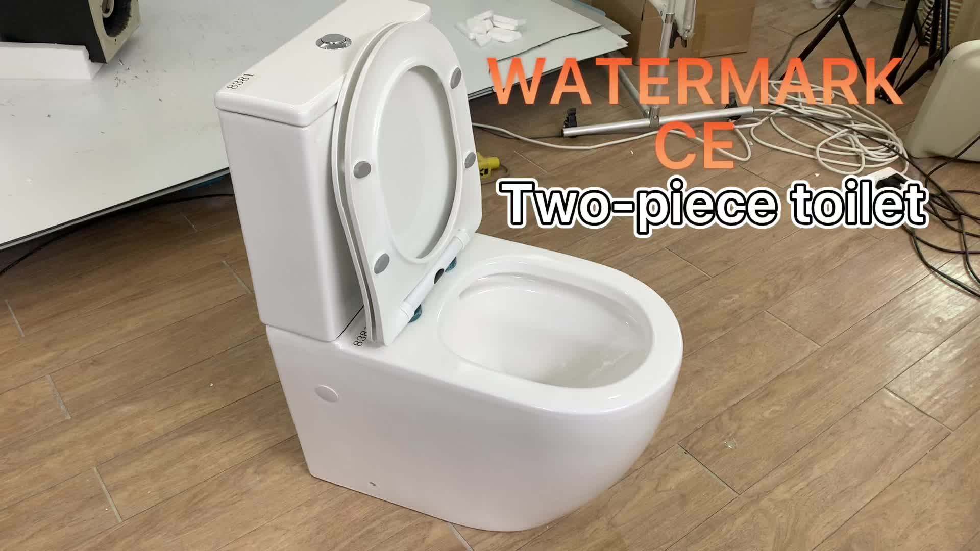 Factory Wc Sanitary Ware P Trap Rimless 2 Pc Commode Water Closet ...