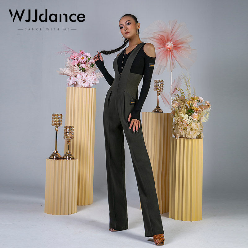 WJJdance 2025新款拉丁舞背带裤：💃舞动全场的秘密武器！弹力腰+前中拉链，练功服新潮流！ -拉丁舞下装-淘宝好物网