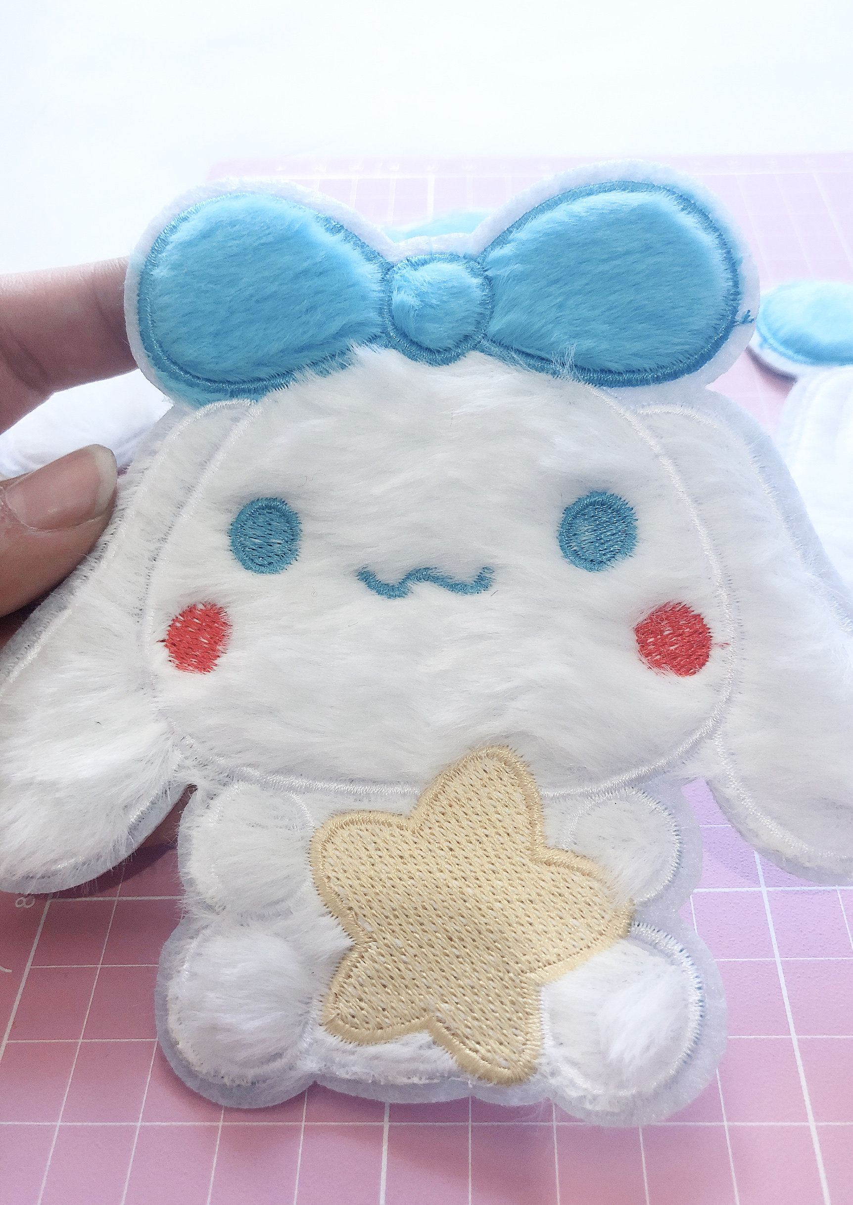 Cinnamoroll cute plush embroidered applique, hand-sewn decorative patch ...