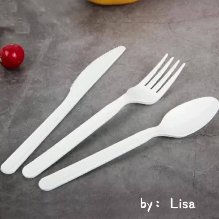 Disposable Biodegradable Pla Spoon Plastic Desert Spoon For Restaurant ...