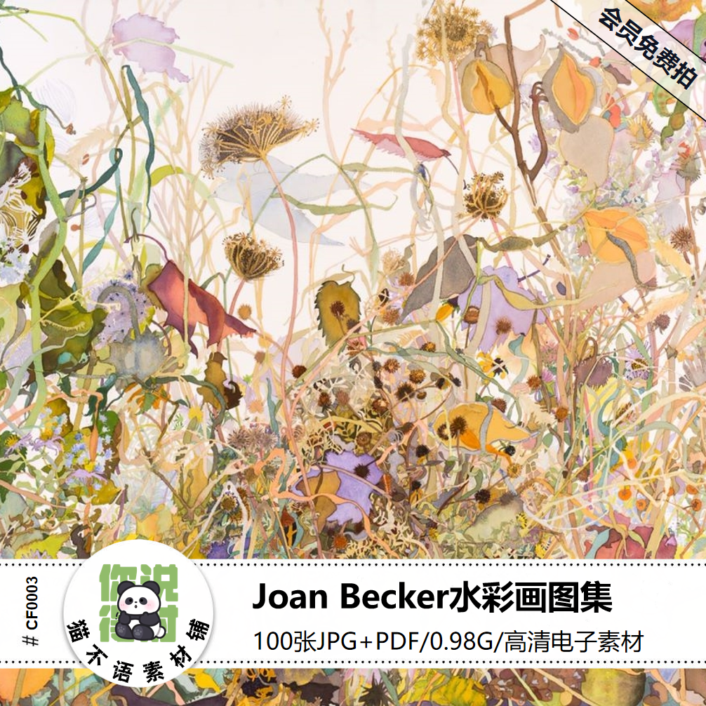 Joan Becker水彩作品集人物花卉水彩水粉绘画电子画册插图库素材-Taobao
