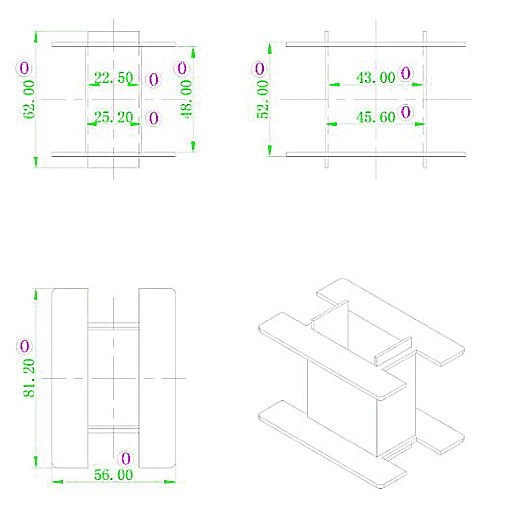 EE80 变压器高频电源电感磁芯骨架