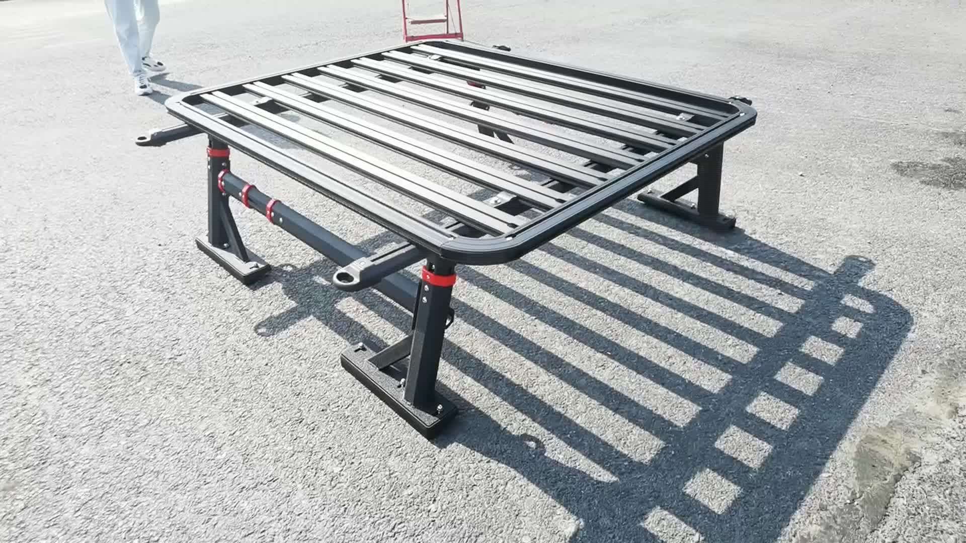 Universal Roof Rack Adjustable F150 Roll Bars Aluminum Cargo Carrier ...