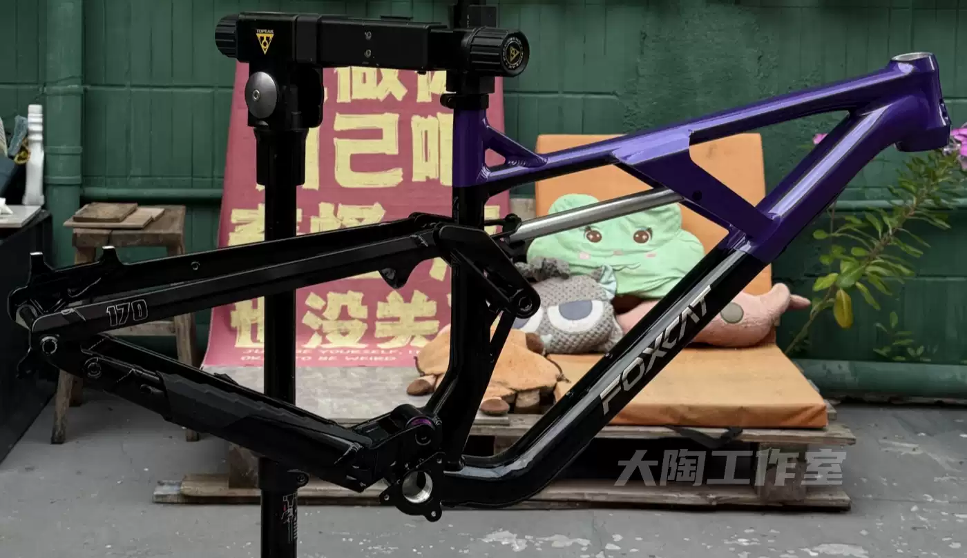 FOXCAT山猫170铝合金山地车架 enduro越野自行车速降软尾车架岩羊