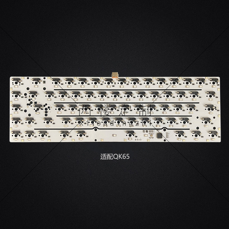 QK65 keyboard PCB slot RGB rhythm bottom light motherboard customized 7 ...