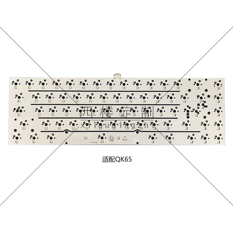 QK65 keyboard PCB slot RGB rhythm bottom light motherboard customized 7 ...