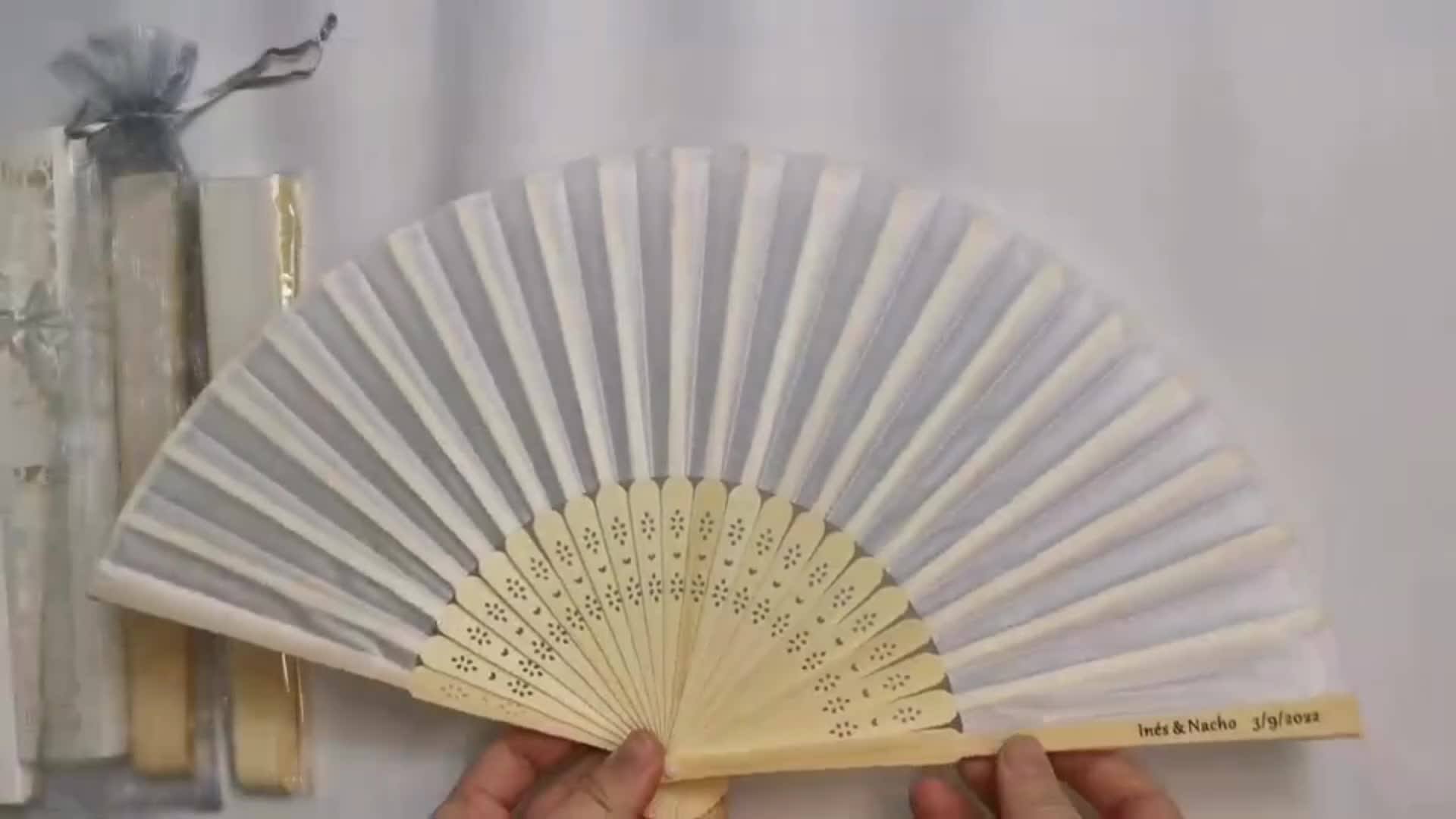 Custom Diy Blank Paper Fan 7 Inch Portable Hand Fan Painting White ...