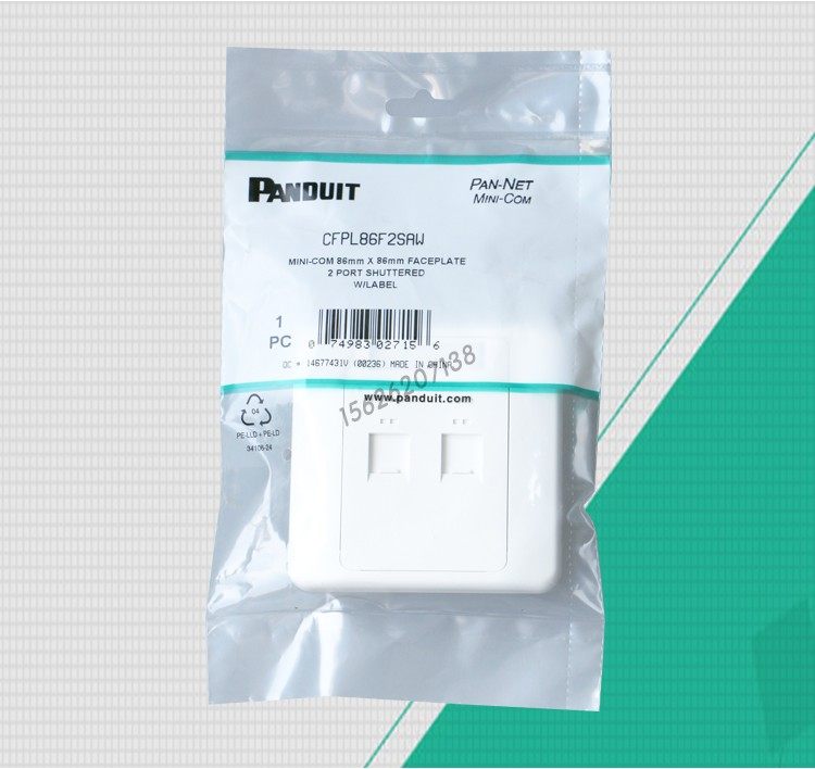 泛达双口网络信息面板CFPL86F2SAW斜角45度单孔四口电话-阿里巴巴