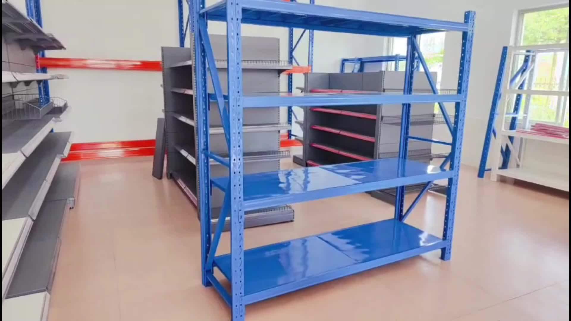 300 Kg Per Tier Freestanding-shelving Unit Adjustable 4-shelf Steel ...