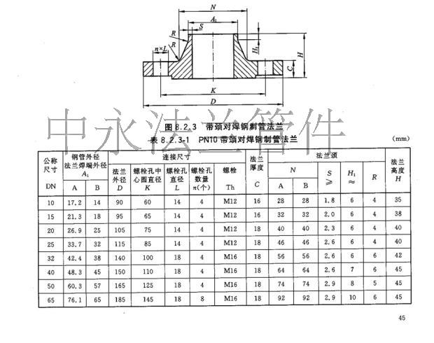 HG/T20592-2009 WN RF 不锈钢带颈对焊法兰WN 高颈法兰 高径法兰-阿里巴巴