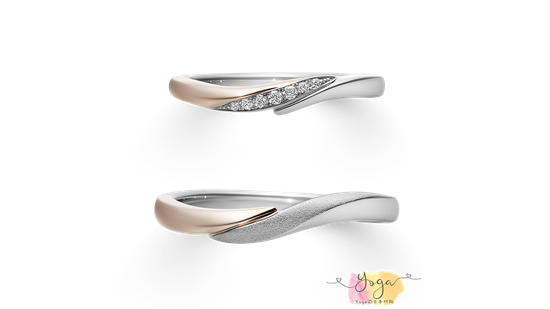 日本代購直郵I-PRIMO 鉑金PT950/18k香檳金 「星表」恆星戒指對戒