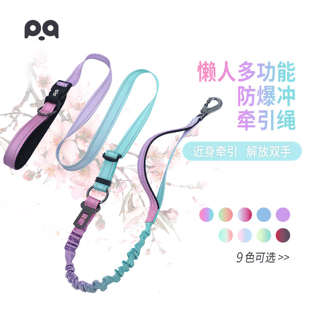 Slim pet dog explosion-proof traction rope pet dog walking rope golden ...