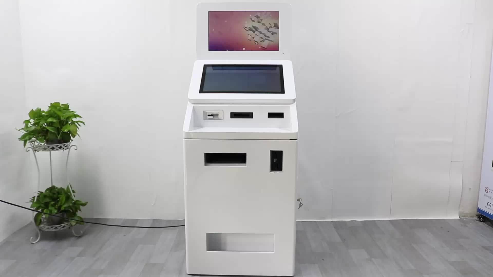 Hospital Kiosk Cash Coin Recycle Qr Scanner A4 Report Printer Receipt ...