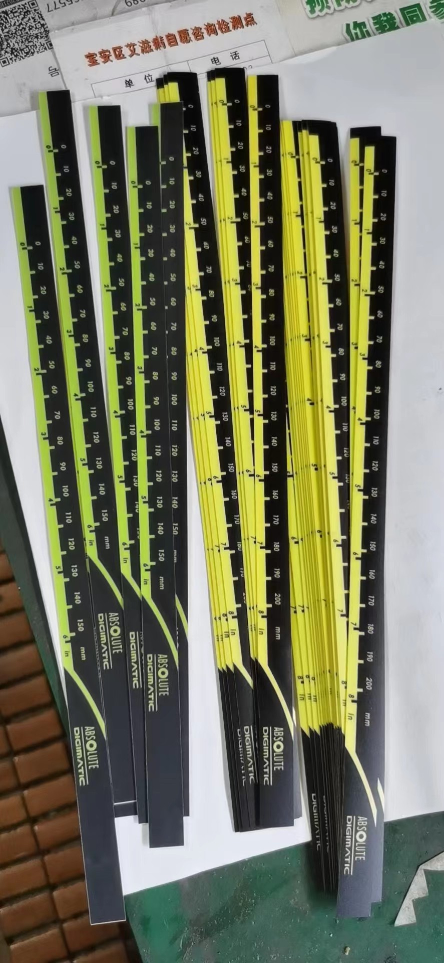 Digital caliper scale film width 12.3mm with self-adhesive neutral ...