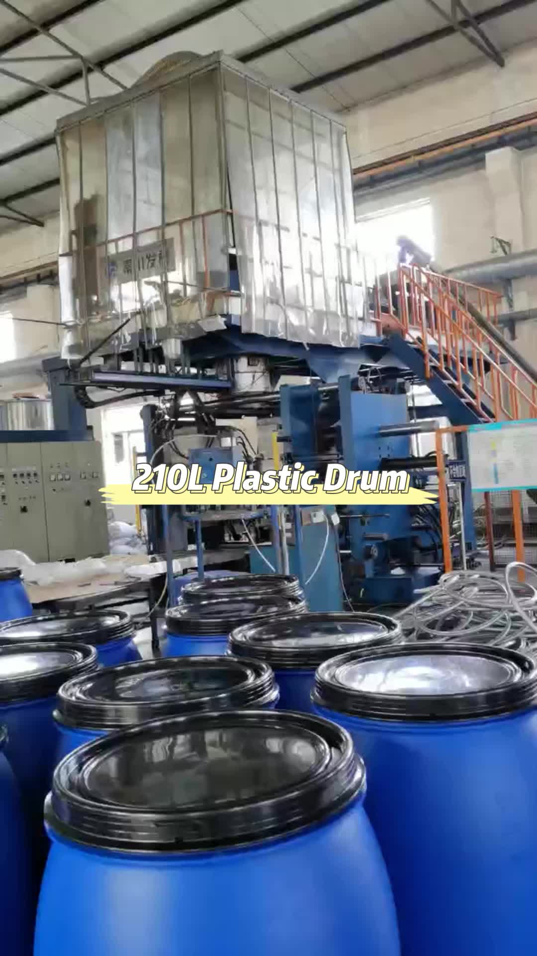 Brimful Volume 220l Open Top Blue Plastic 55 Gallons Drum / Plastic Barrel / 200l Hdpe Open Top ...