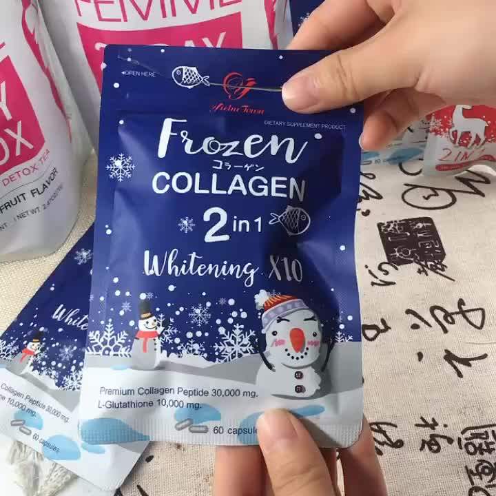 Frozen Collagen Lightening Capsules Vitamin C 100% Natural Herbal ...