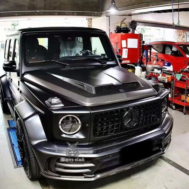 新G级W463A G350/G500/G63 MAN款碳纤维前机盖卖碳翁引擎盖有何特别之处？-前机盖-淘宝好物网