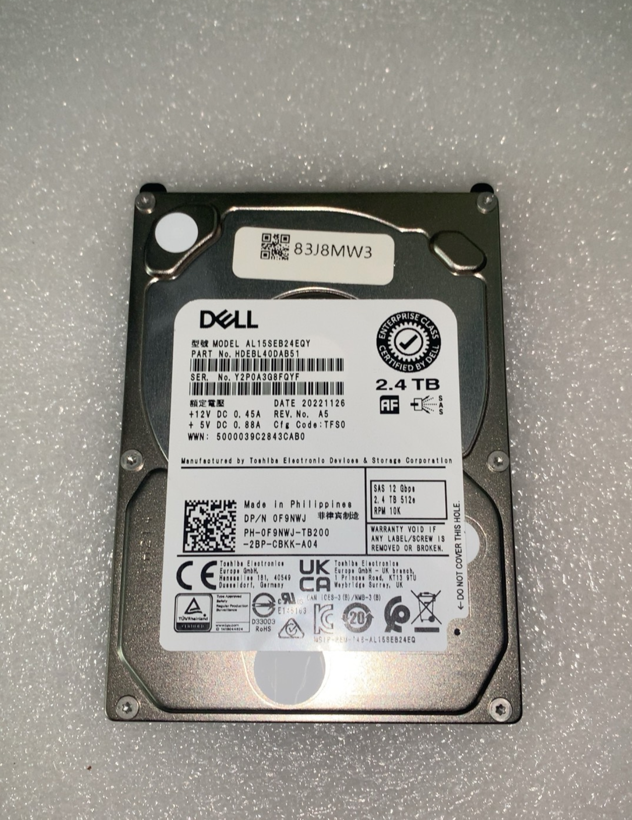戴尔0F9NWJ 2.4T SAS 10K 2.5寸服务器硬盘：高速数据处理神器，企业级存储新选择！-企业级硬盘-淘宝好物网