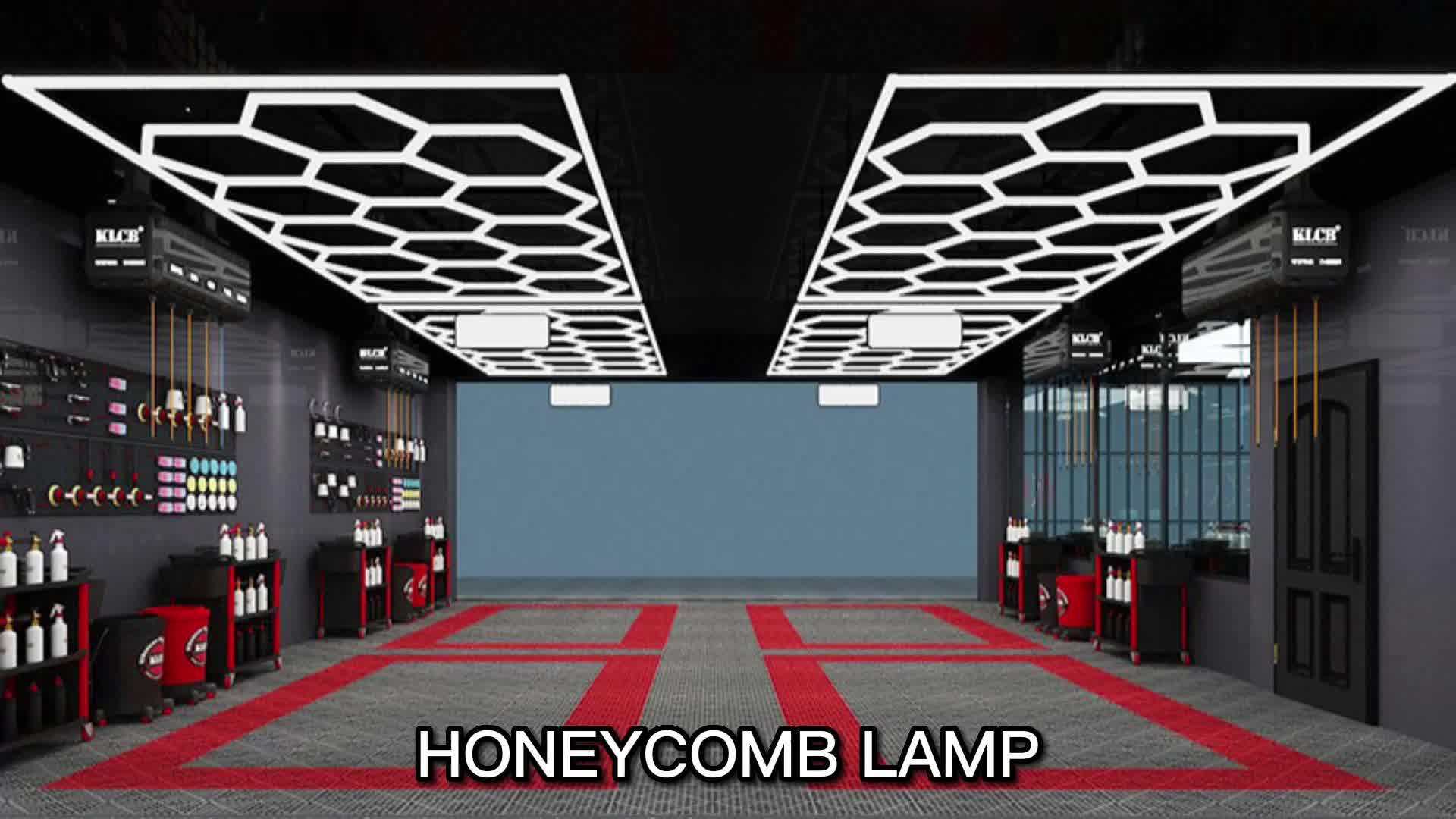 Honeycomb Car Detailing Ceiling Light Garage Hexagon Led Light With 3 ...