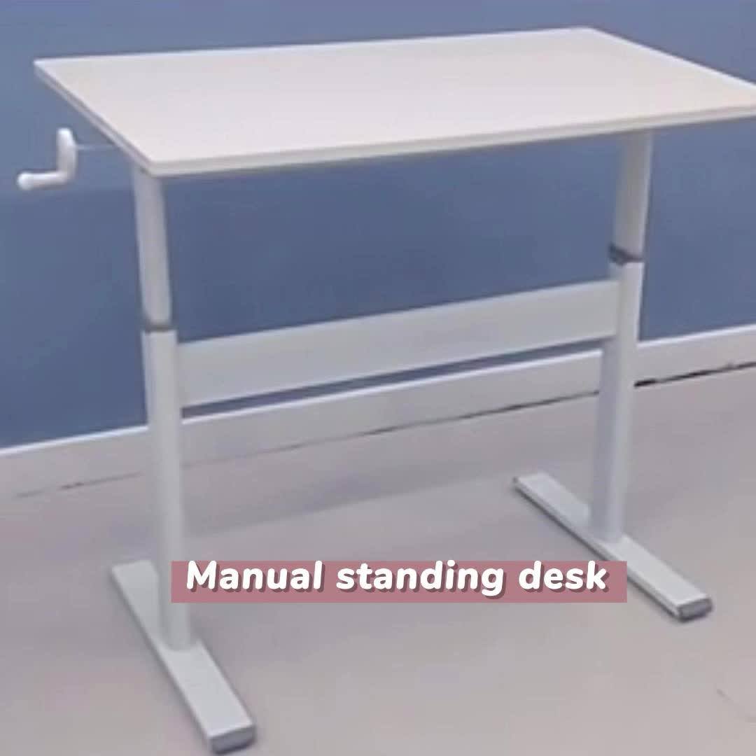 Hand Crank School Student Study Table Lifting Height Adjustable Manual ...
