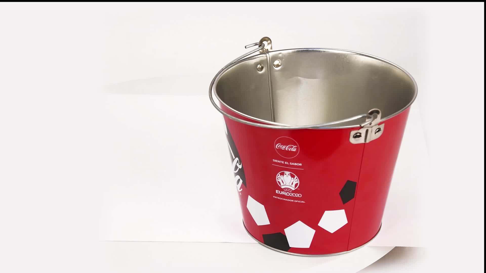Custom Galvanized Metal Bucket Tinplate Ice Bucket Promotional Beer ...