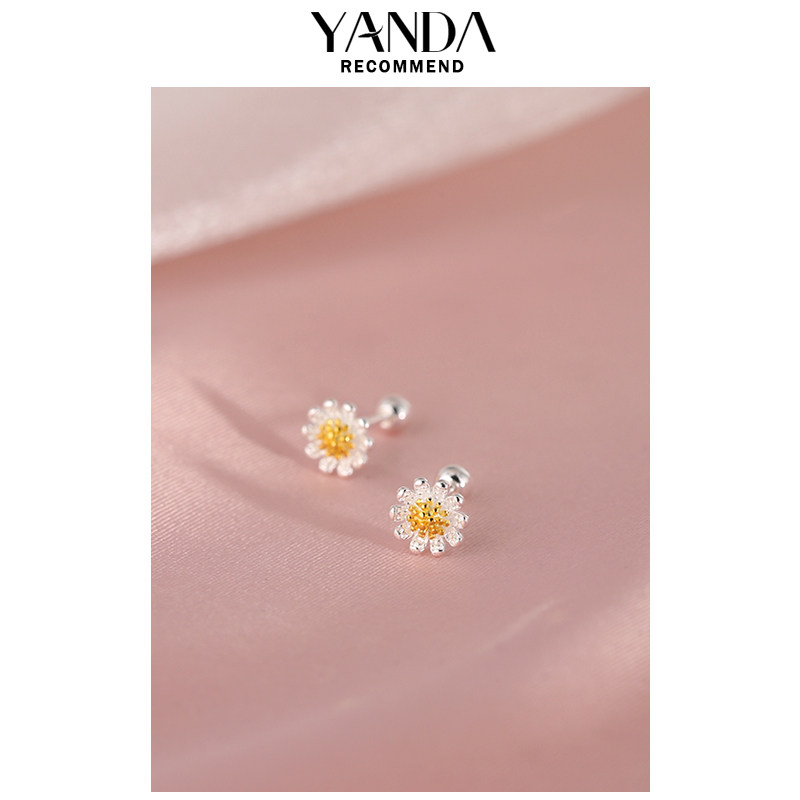 Yan heng 925 sterling silver daisy stud earrings: overflowing with ...