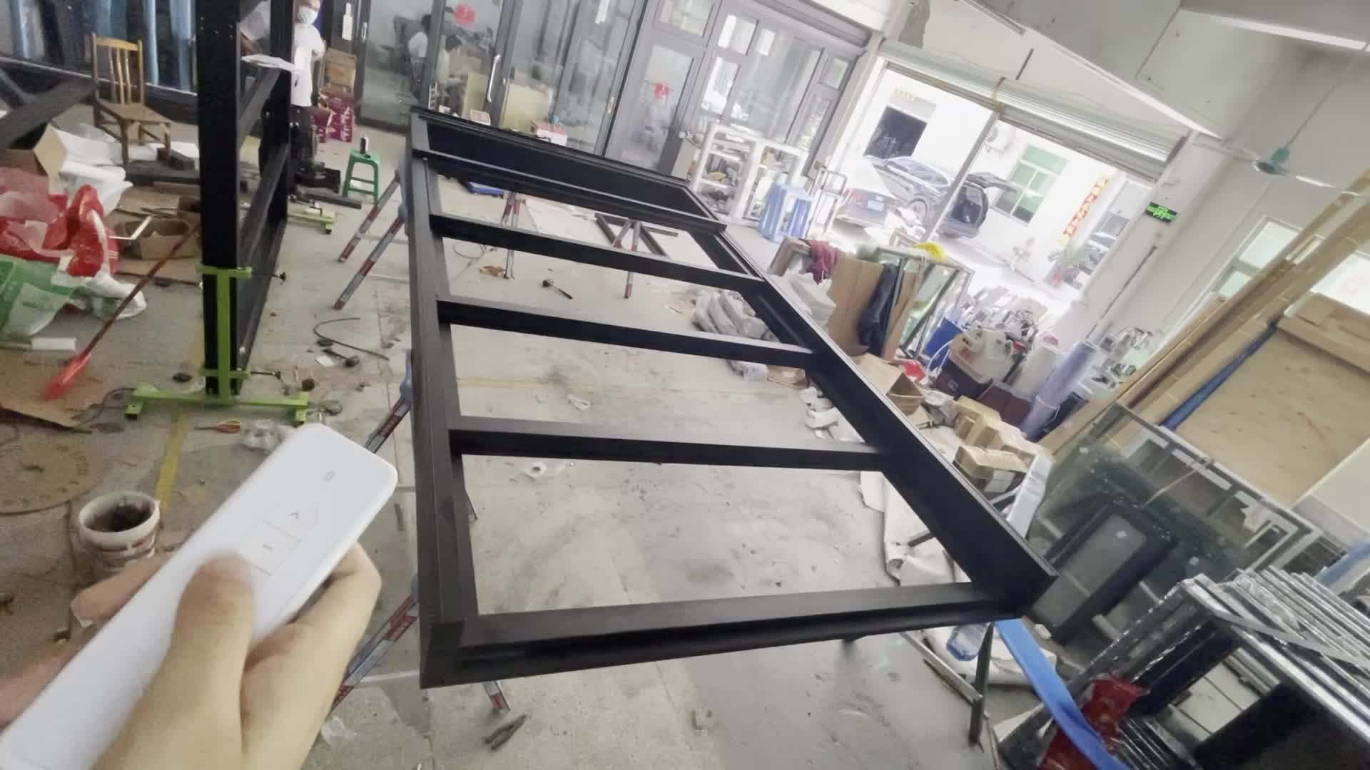 Motorized Retractable Aluminum Profile Sunroom Skylight Roof Sliding ...