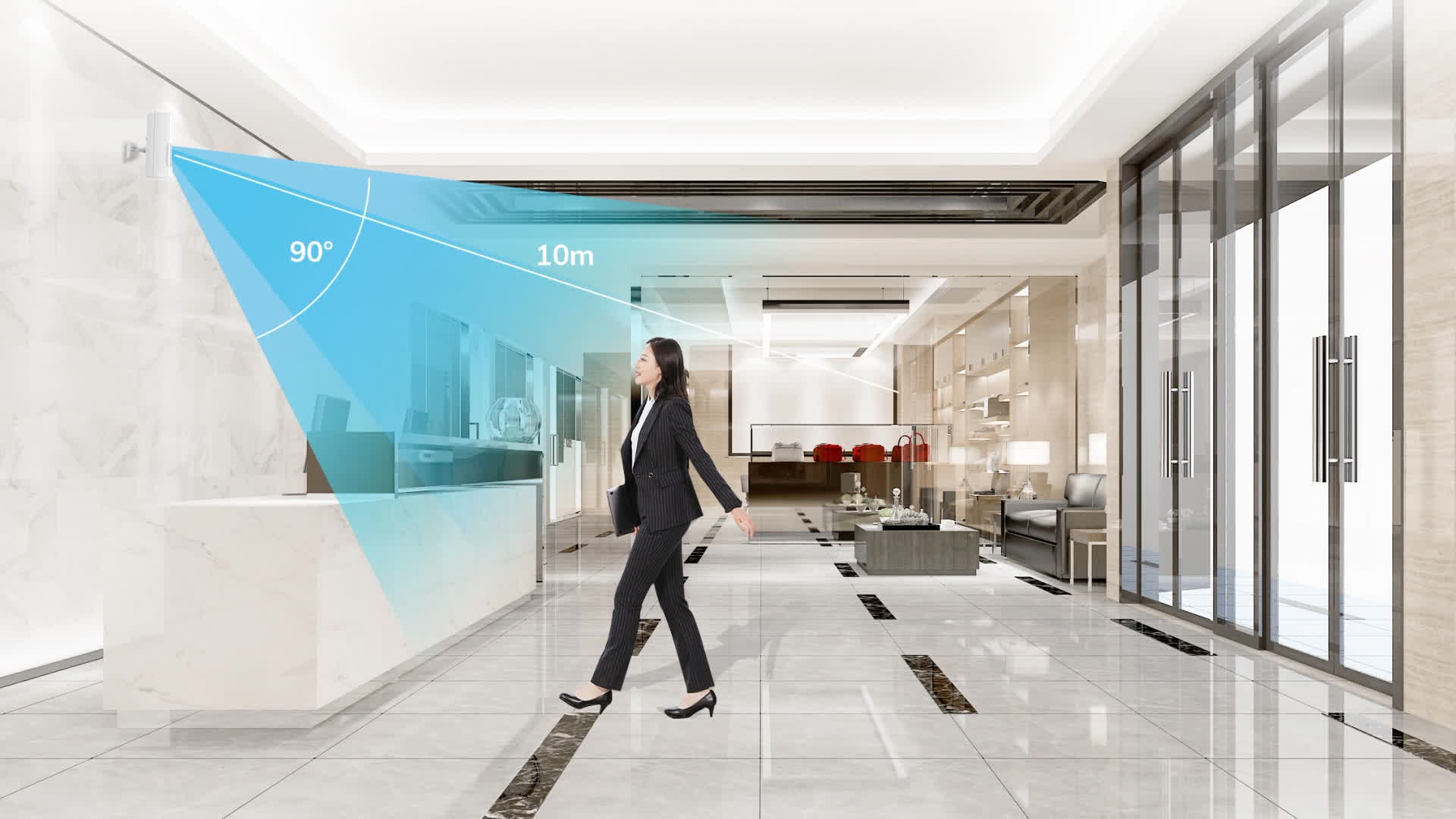 Movement Monitoring Smart Sensor Human Presence Sensor Long Range Anti-theft Ble Pir Ibeacon ...