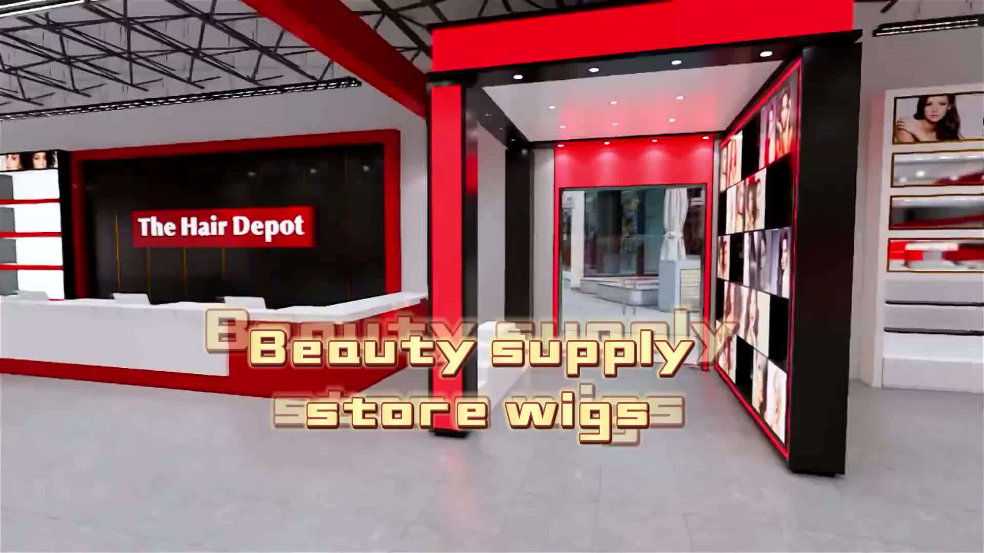 Human Hair Wigs Shop Display Decoration Hot Sale Best Wigs Hair Salon ...