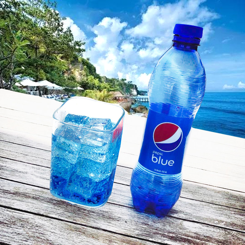[USD 11.64] 5 bottled net red drink blue Bali imports Pepsi Blue Cola ...