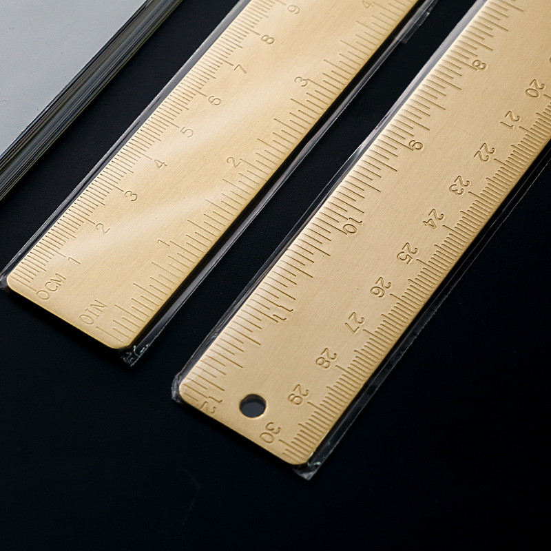 30cm brass ruler, the expert in precise measurement in retro style!