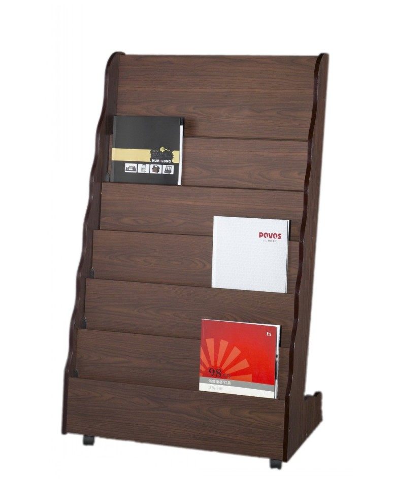 Wood magazine rack newspaper rack Newspapers rack Office news shelf ...