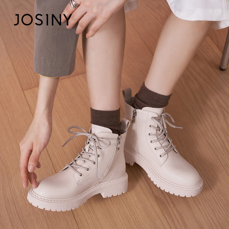 josiny卓诗尼2022冬新款短靴马丁靴