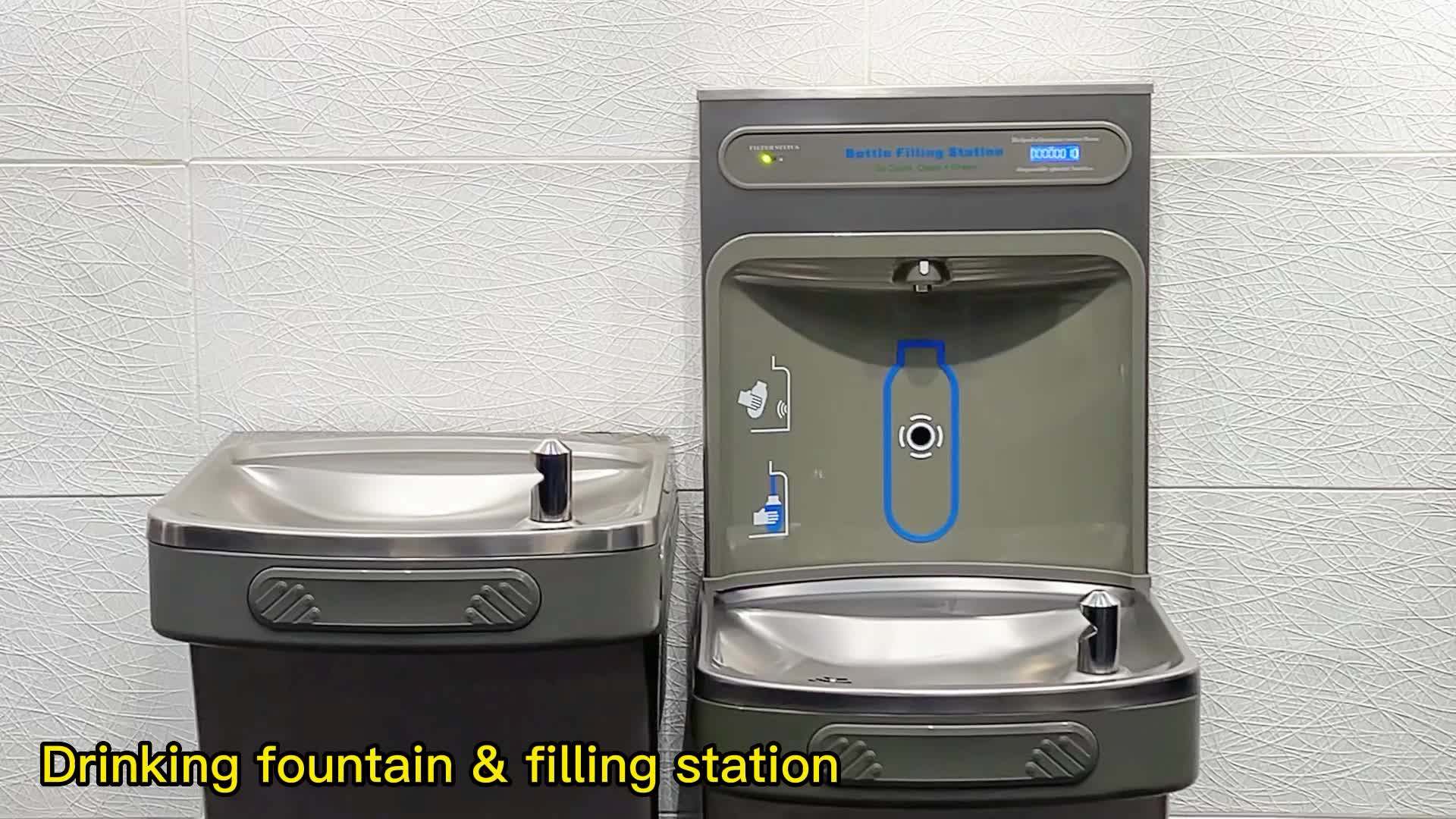 Tb35-2dfcv Wall Mount Filtered Water Cooler With Bottle Filler Drinking ...