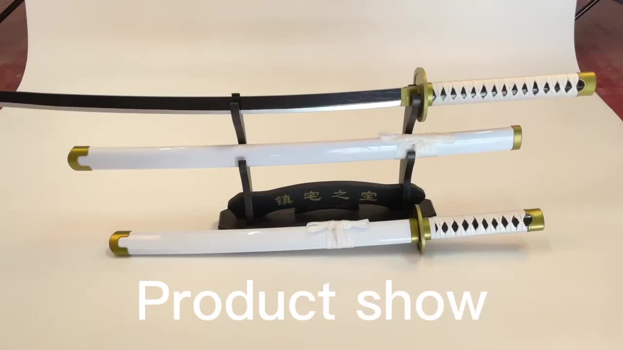Roronoa Zoro Cosplay Animation Props Wooden Sword Katana Toys Demon ...