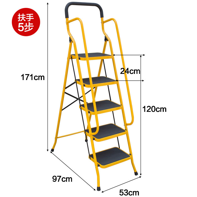 [USD 62.44] Ladder ladder gable ladder household multifunctional ...