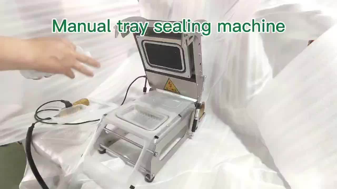 Food Tray Package Small Plastic Tray Sealing Machine Plate Sealing ...