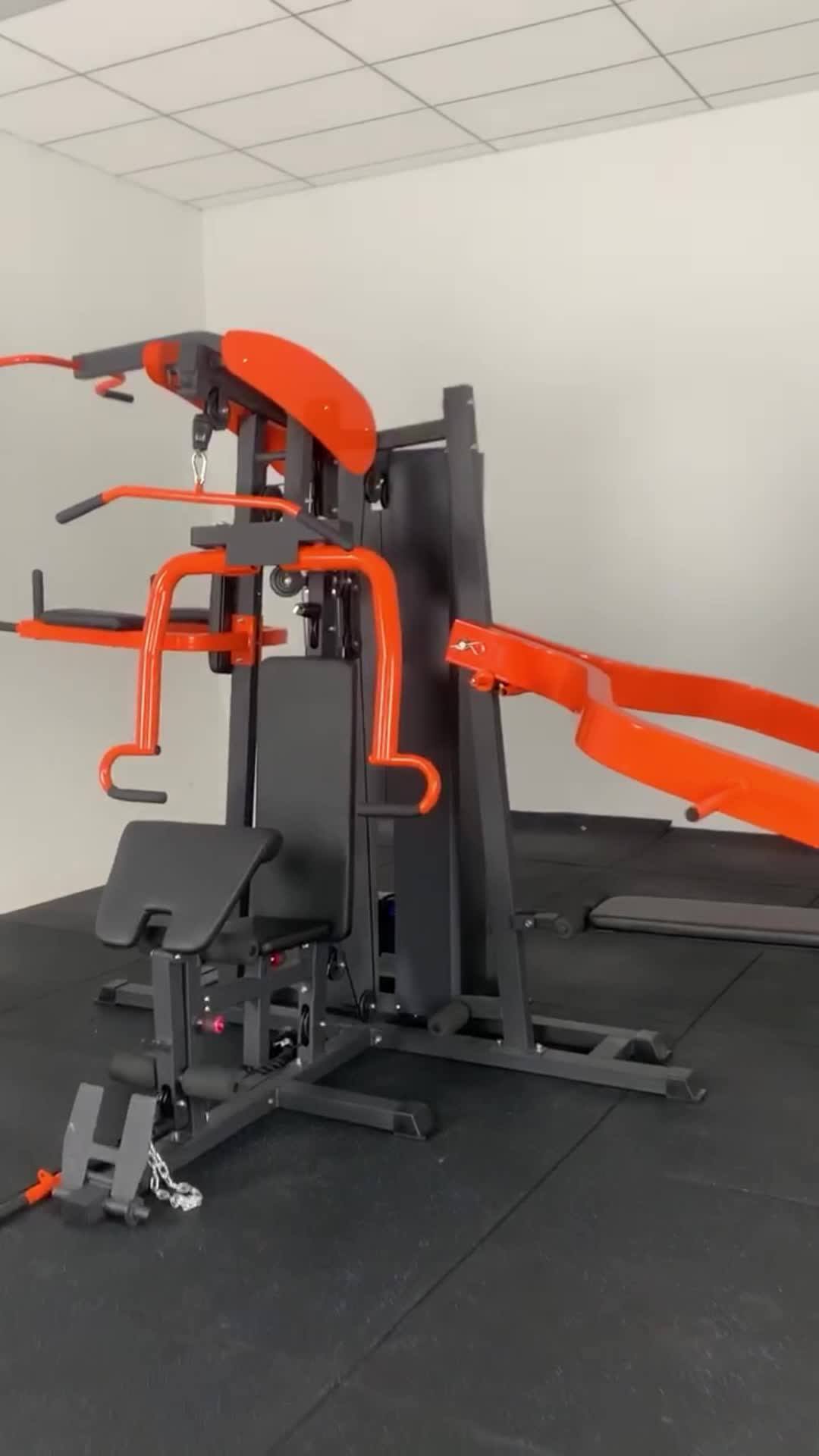 Multi Station Gym Body Building Equipment 3 Station Home Gym Equipment ...