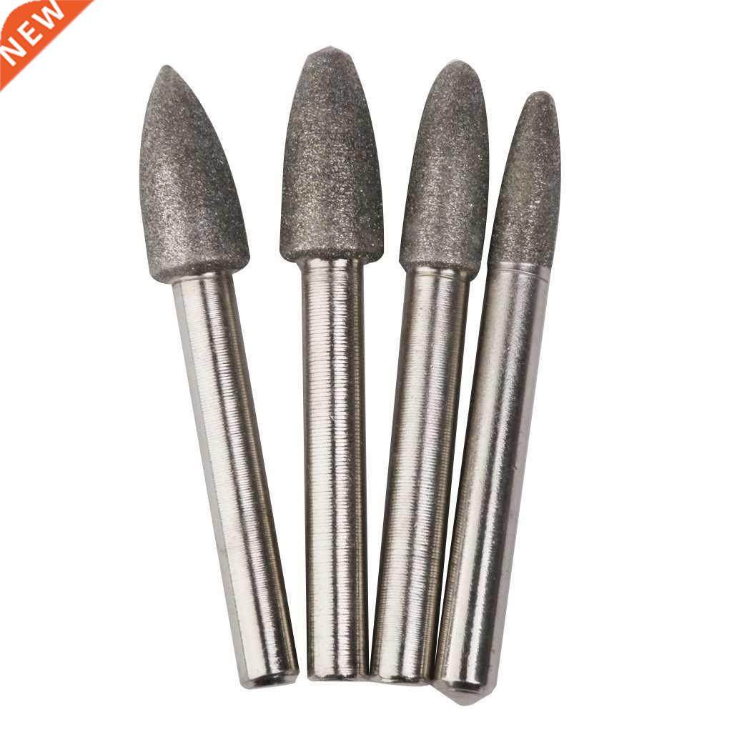 4 pcs diamond rod 6 mm Coating Grinding Burrs Bits 6 / 8 / 1