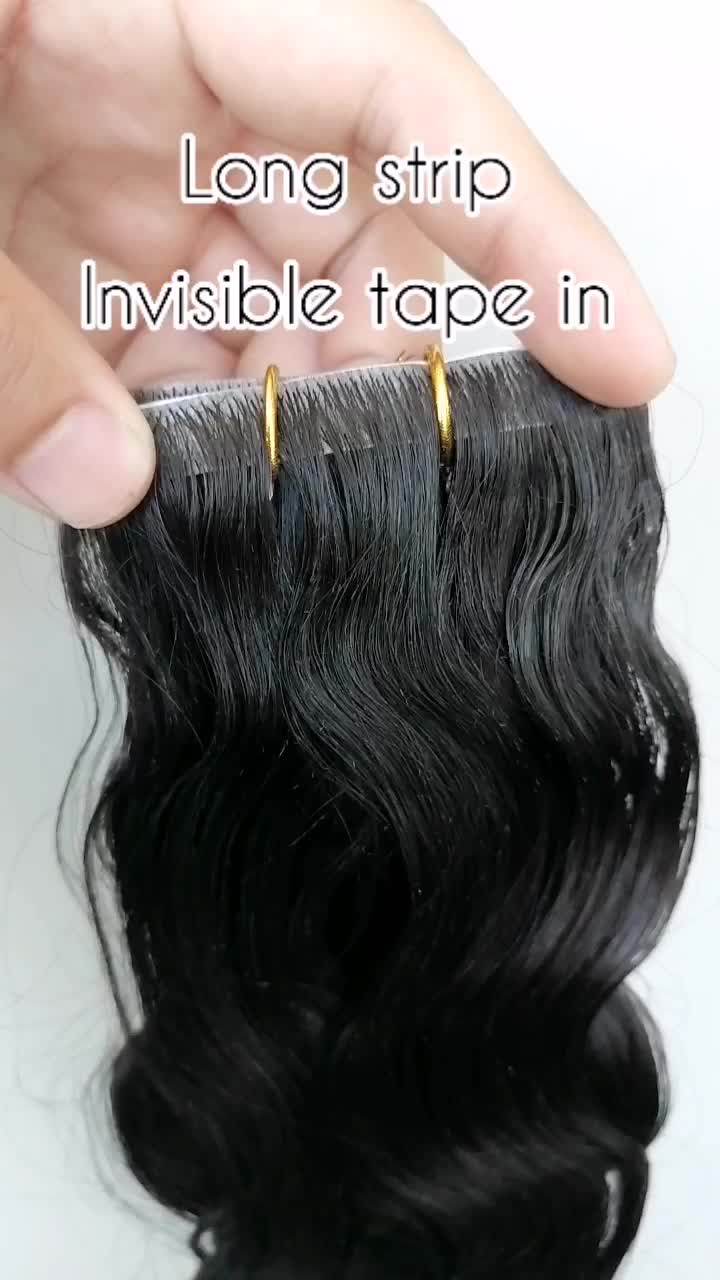 Long Strip Injection Invisible Tape In Hair Extension Double Drawn Raw ...