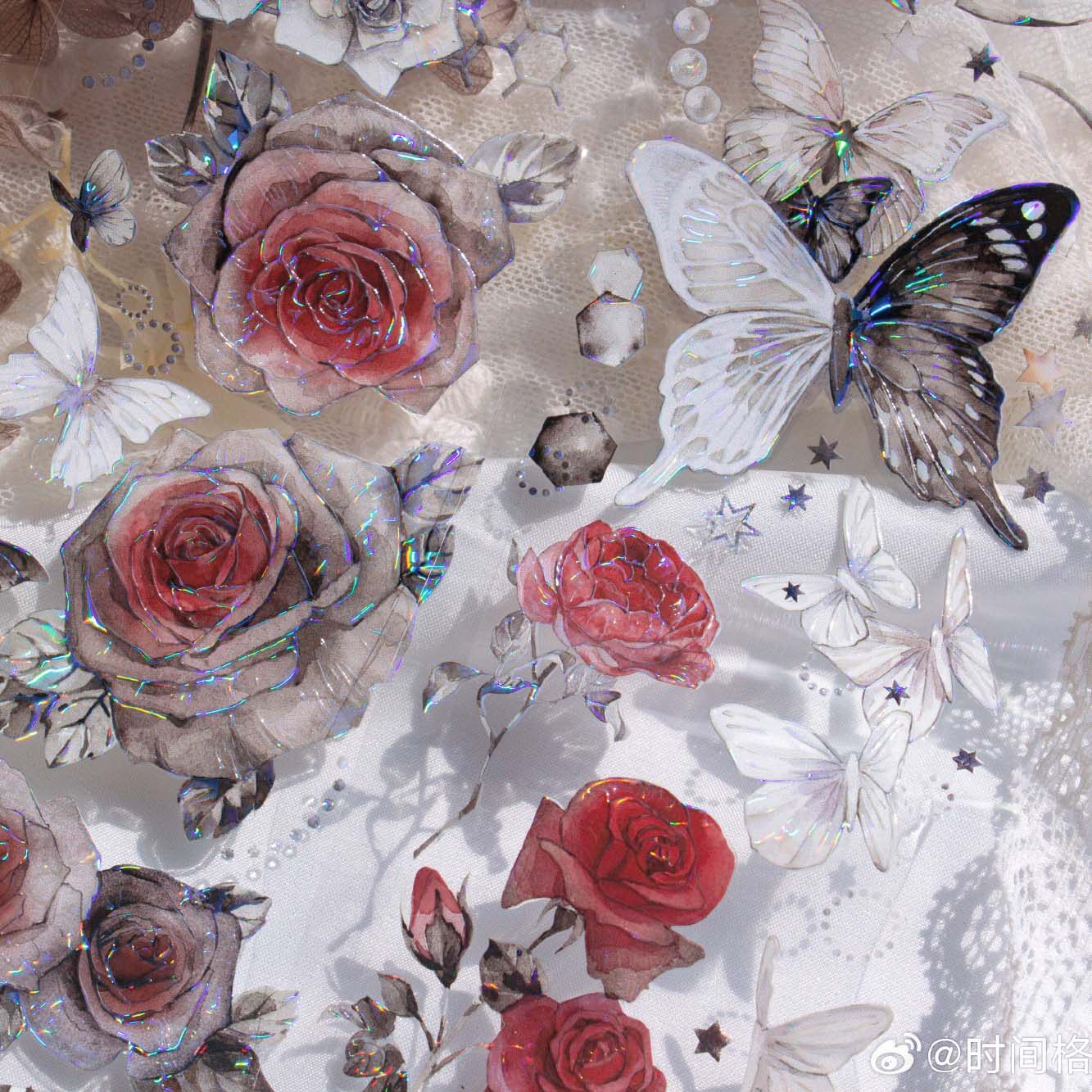 【蔷薇古堡魅影花未央】TimeGrid时间格子手帐黑暗胶带咕卡流麻